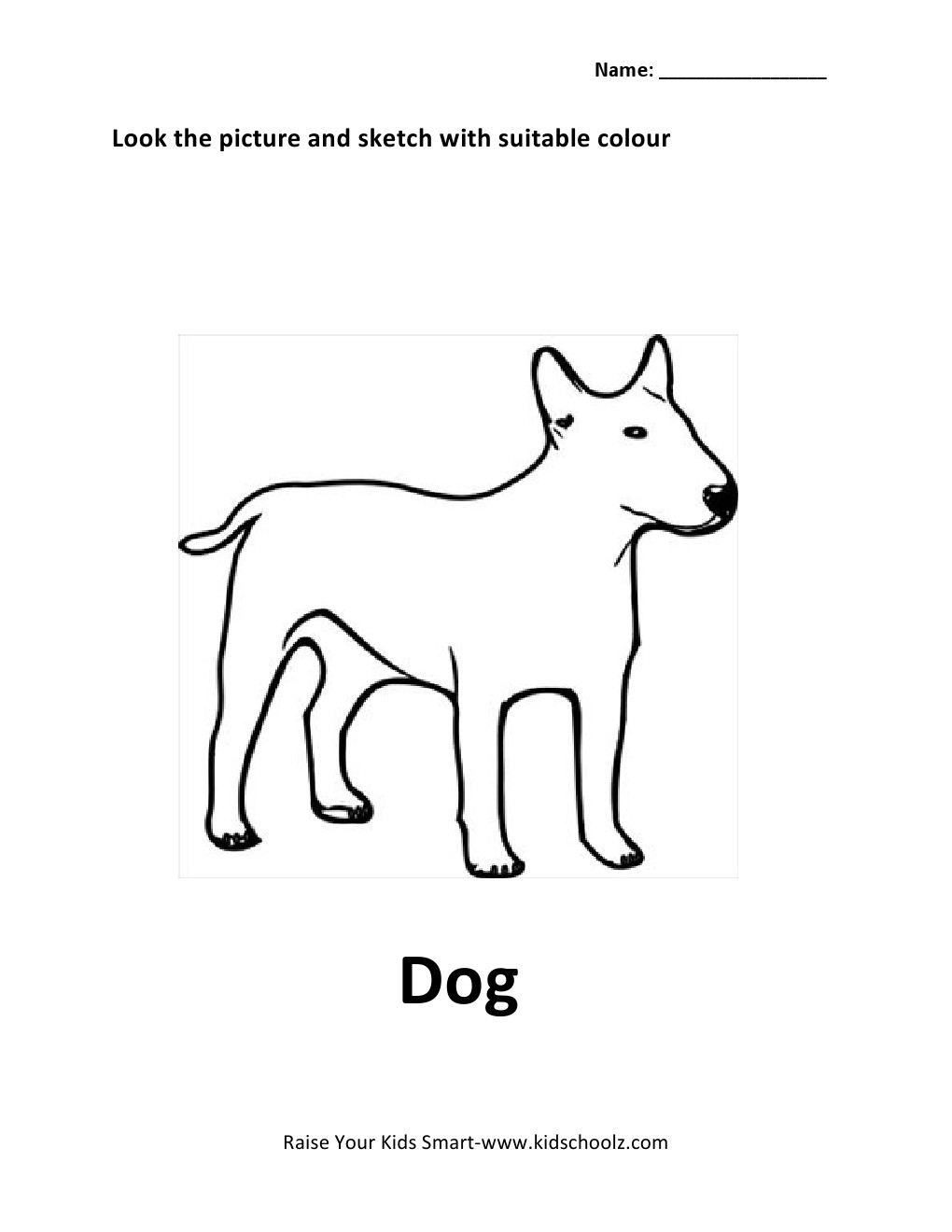 dog coloring names