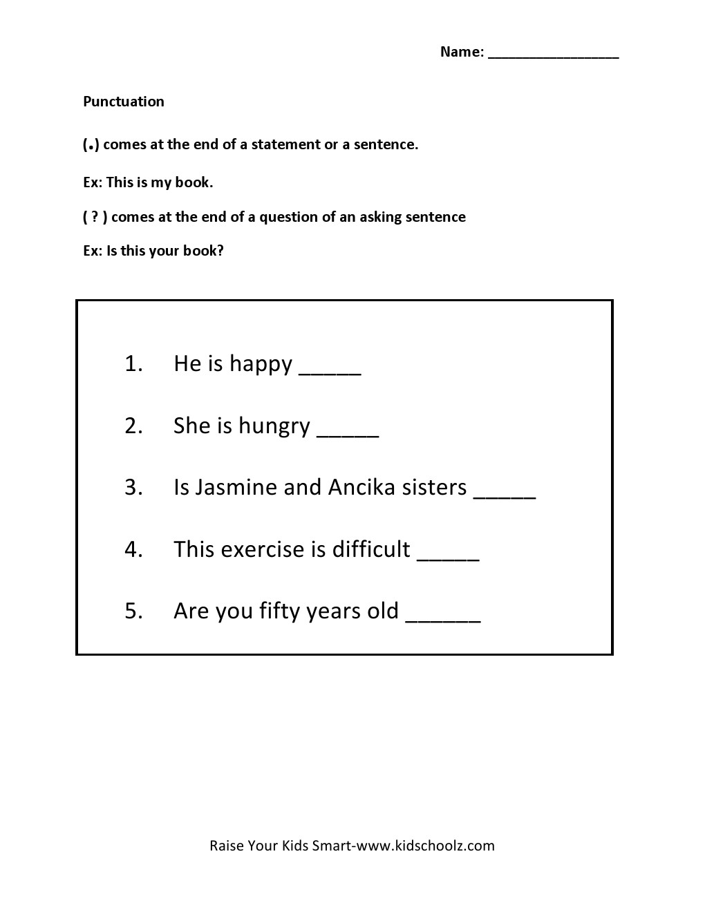 Punctuation Worksheets Grade 6 Free Punctuation Worksheet | Teaching